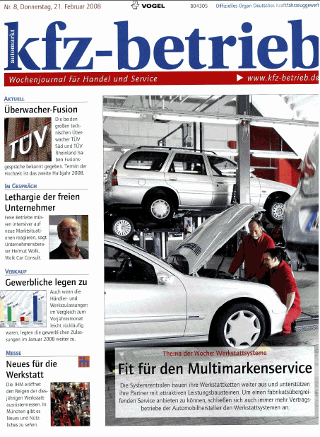 KFZ Betrieb - profi příloha "Instandsetzung und Diagnose" startuje seriál FCD :: FCD.eu